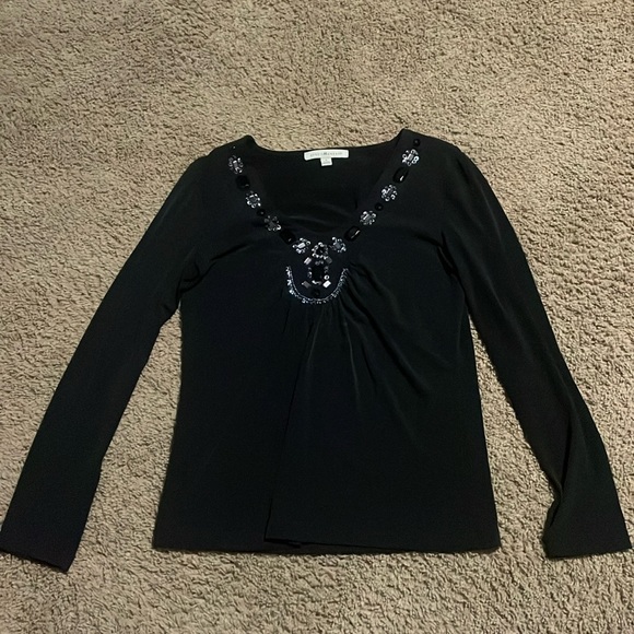 Debbie Morgan | Tops | New Without Tags Ladies Debbie Morgan Black Long ...